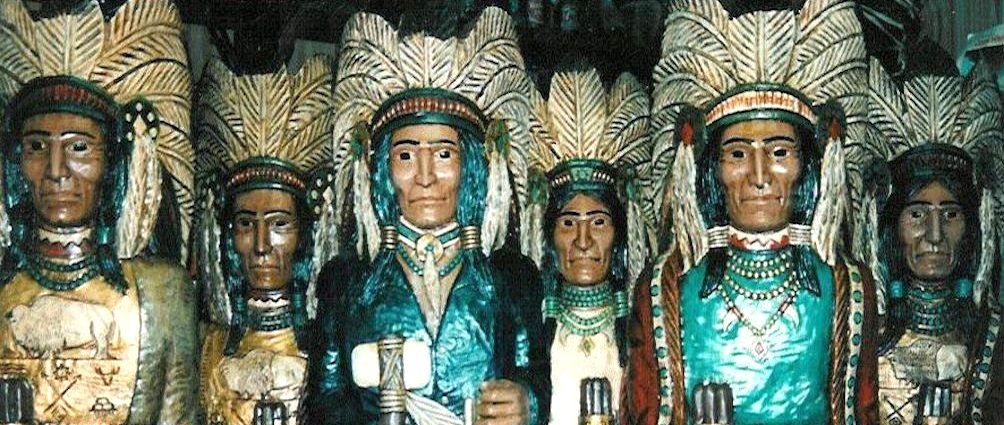 Vintage Wood-Carved Statues - Gallagher Cigar Store Indians